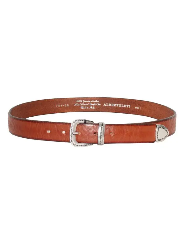 ALBERTO LUTI Leather Belt - Brown
