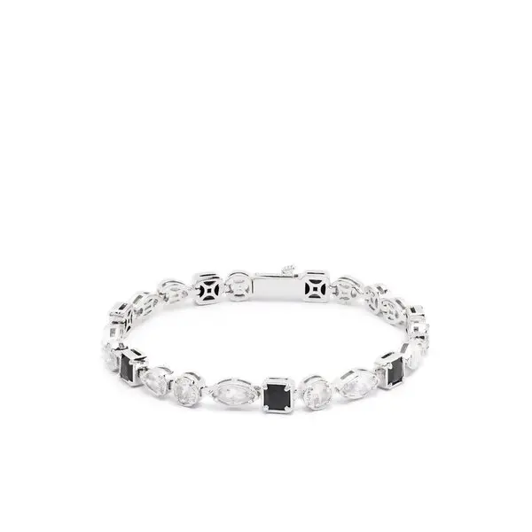 DARKAI Engraved Logo Crystal Bracelet - Silver