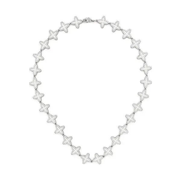 DARKAI Tone Crystal Necklace - Silver
