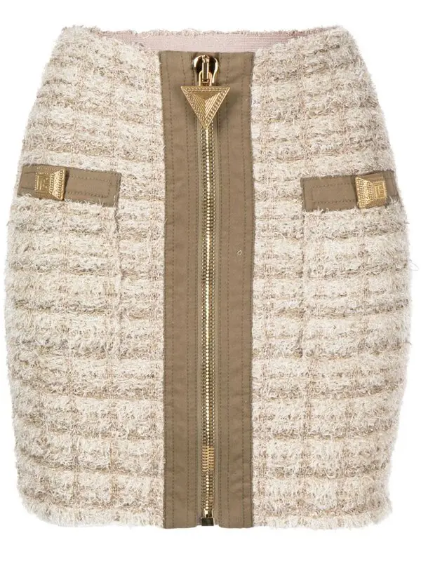 Balmain Short Skirt - Beige
