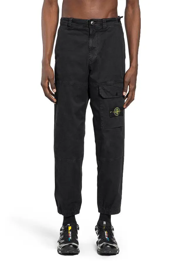 Stone Island Cargo Trousers - Black