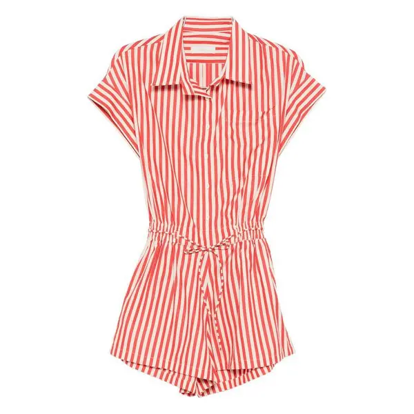 Faithfull The Brand Striped All In One - Red/white