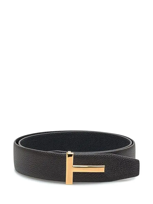 TOM FORD Belt With Knurled Leather Texture - Brown