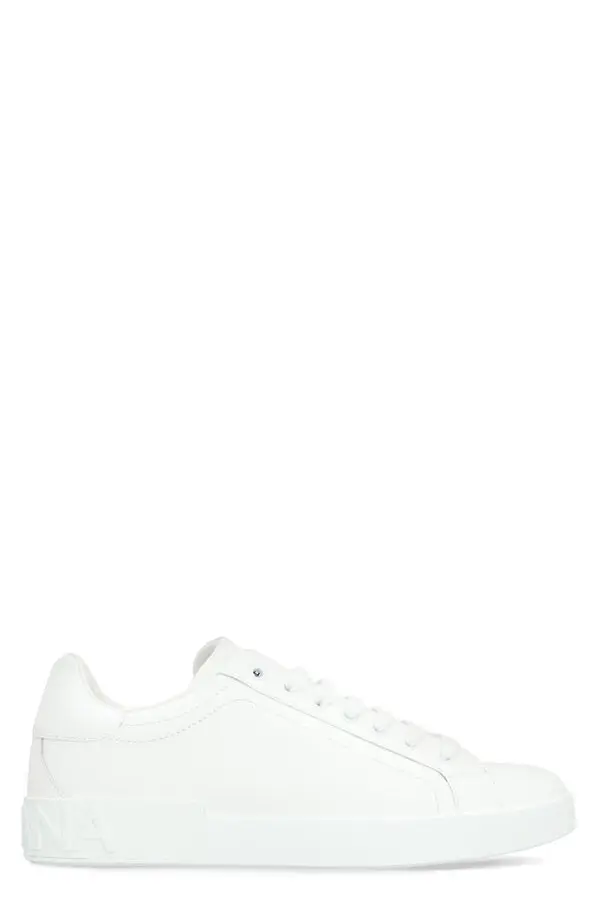 Dolce & Gabbana Portofino Leather Low-top Sneakers - White