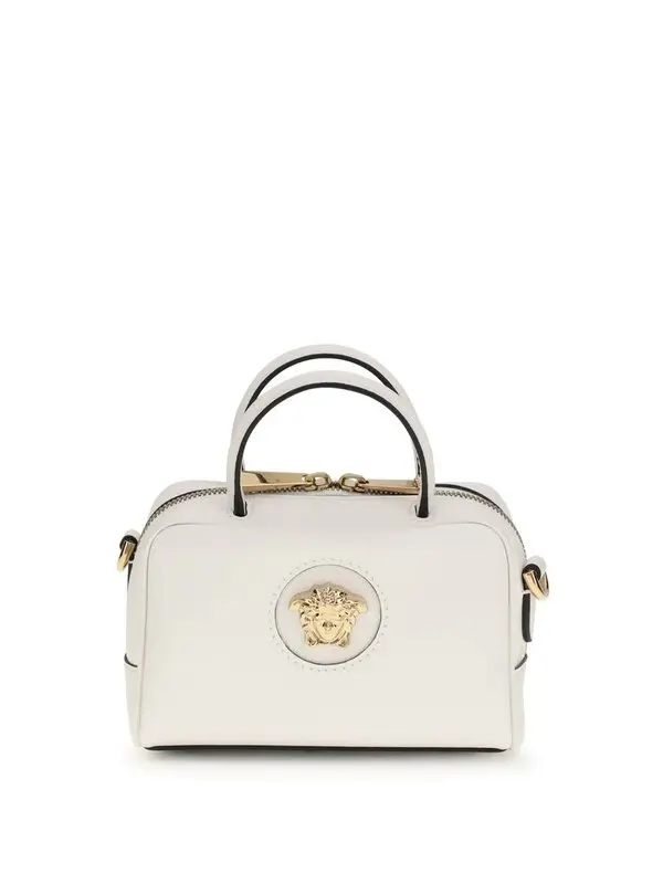 Versace La Medusa Mini Boston Handbag - White