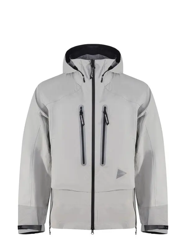 AND WANDER Nylon Jacket - Light Grey