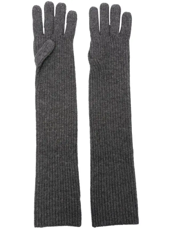 Loulou De Saison Knitted Gloves - Anthracite Melange