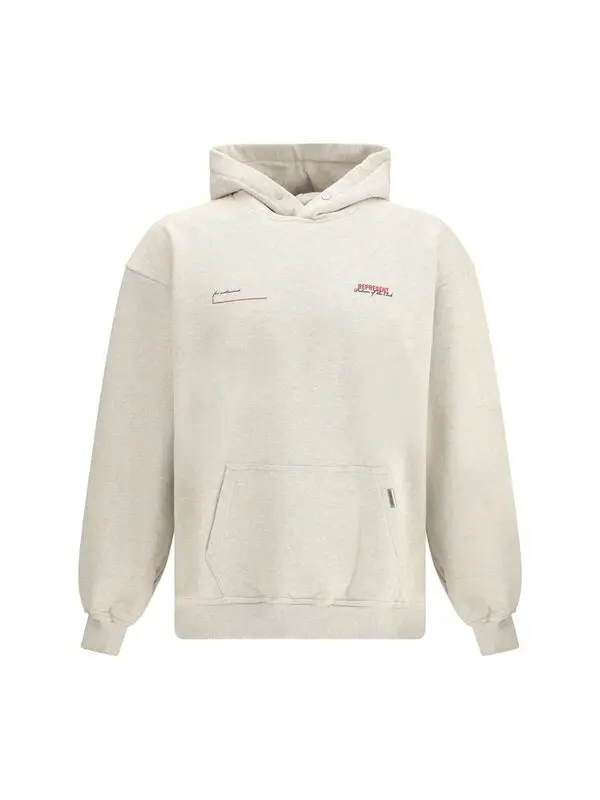 REPRESENT Cotton Jersey Hoodie - Beige