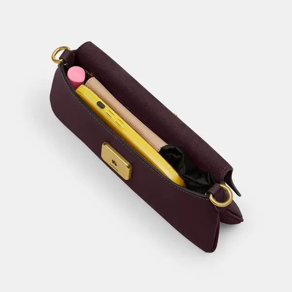 COACH® Jet Shoulder Bag - Brass/black Currant