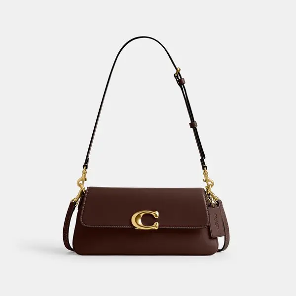 COACH Jet Shoulder Bag In Refined Leather With Signature Hardware - Brass/maple