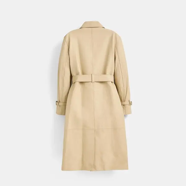 COACH Restored Lightweight Leather Trench Coat