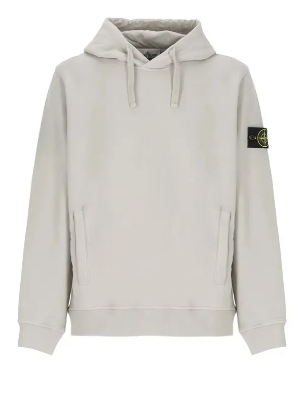 Stone Island Cotton Hoodie - Grey