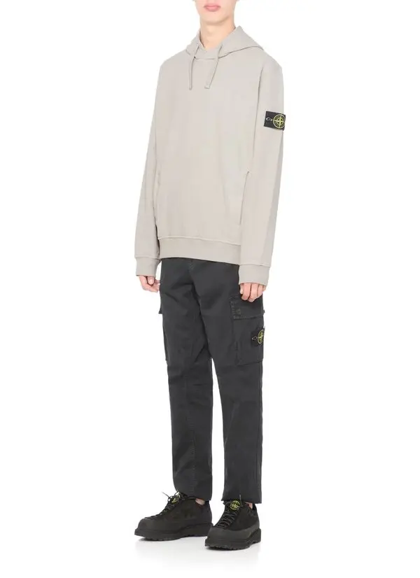 Stone Island Cotton Hoodie - Grey