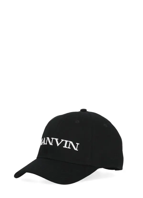 LANVIN Cotton Baseball Hat - Black
