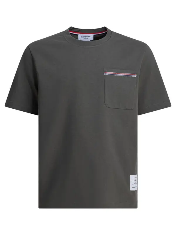 Thom Browne T-shirt With Pocket - Green