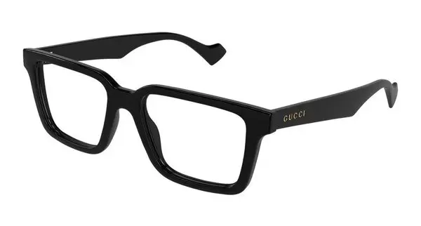 Gucci Rectangle Eyeglasses - Black Black Transpare