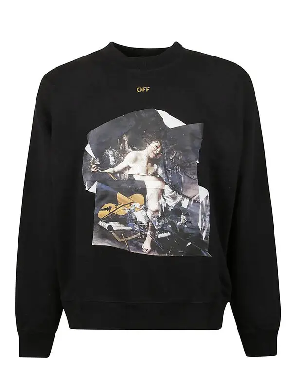 Off-White Cupid Paper Skate Sweatshirt - Black