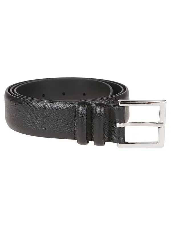 ORTIGNI Leather Belt - Black