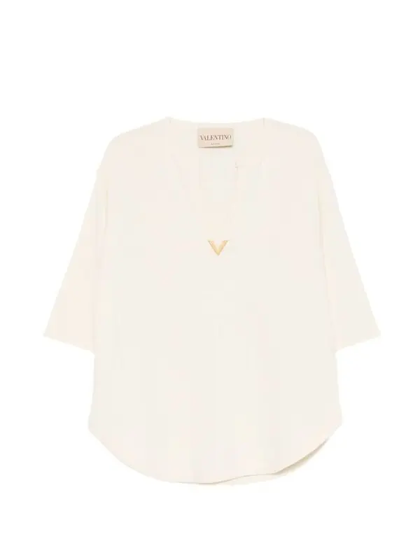 Valentino Garavani Cable-knit Wool Sweater With Grosgrain And Velvet Bows - White