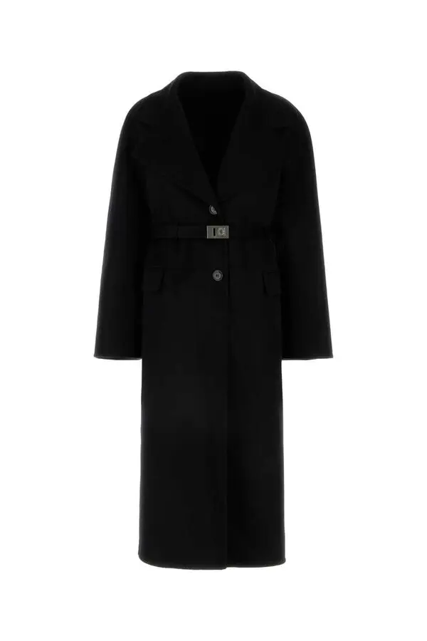 FERRAGAMO Oversized Coat - Black