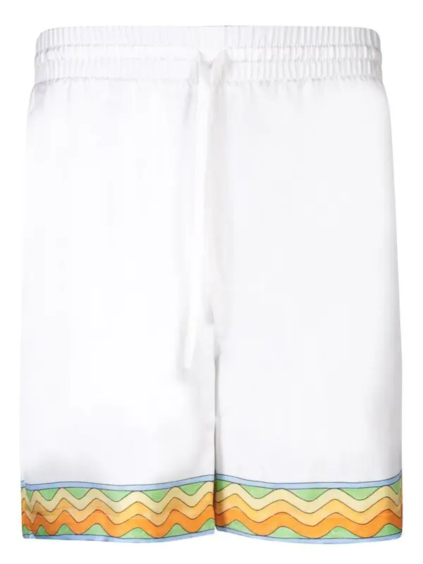 Casablanca Silk Shorts - White