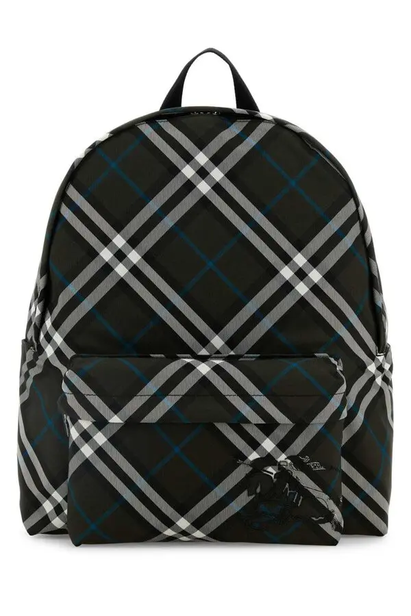 Burberry Embroidered Check Backpack - Printed