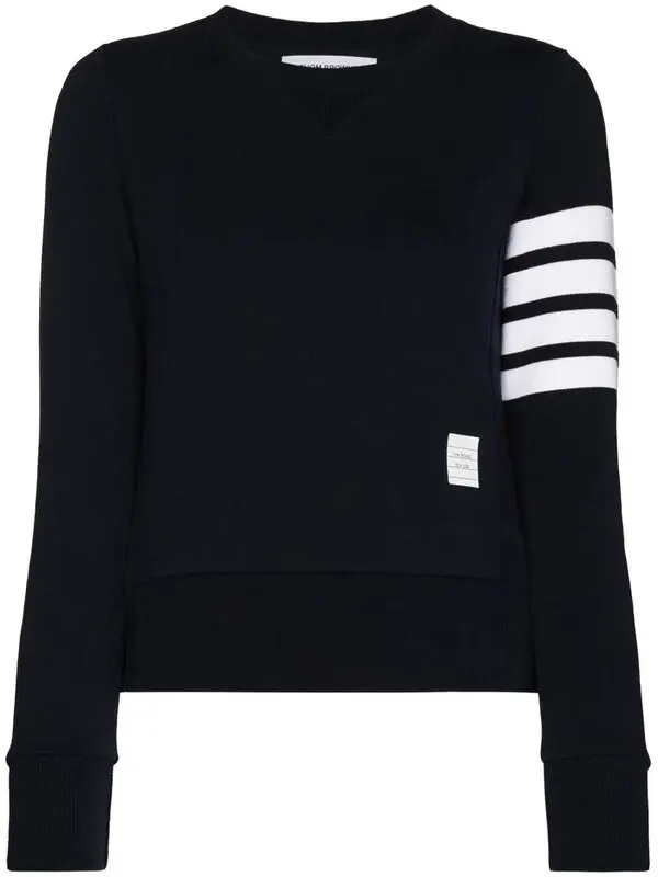 Thom Browne 4-bar Cotton Sweatshirt - Blue