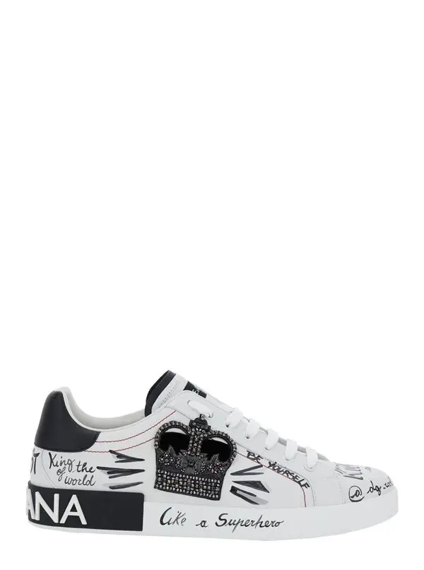 Dolce & Gabbana Leather Sneakers - White