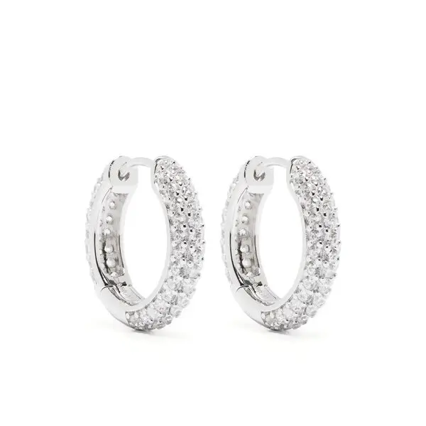 DARKAI Earrings Hoop Embellishment - Silver