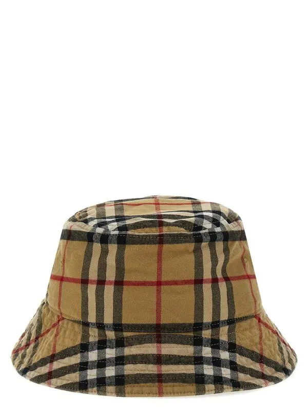 Burberry Check Bucket Hat - Beige