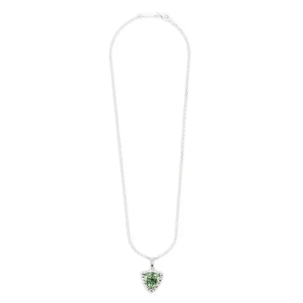 DARKAI Necklace With Tourmaline Pendant - Silver/green