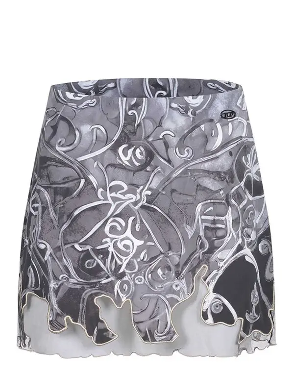 Diesel Nylon Blend Skirt - Grey