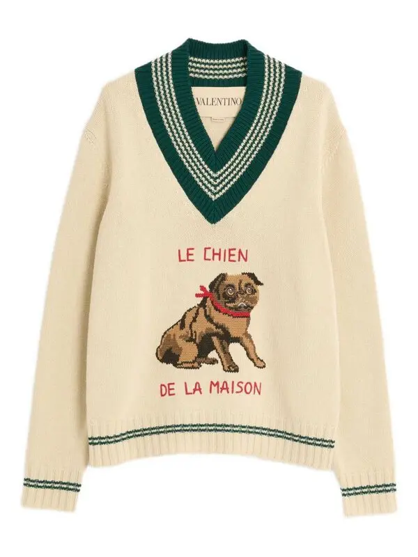 Valentino Garavani Le Chien De La Maison Sweater - White