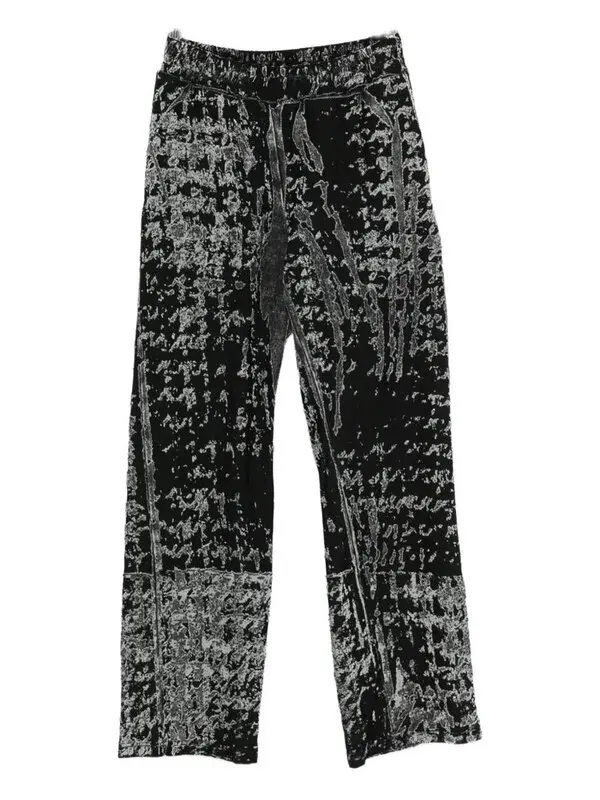 Diesel Patterned Trousers With Panelled Design - Blue