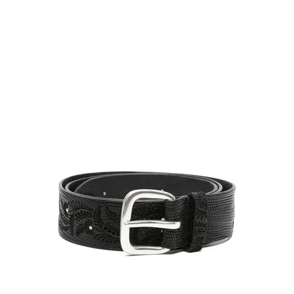 ORTIGNI Leather Belt - Black