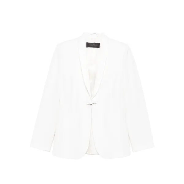 Max Mara Shawl Collar Jacket - White