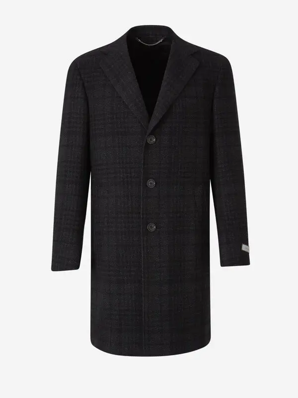Canali Long Wool Overcoat - Antracite Grey