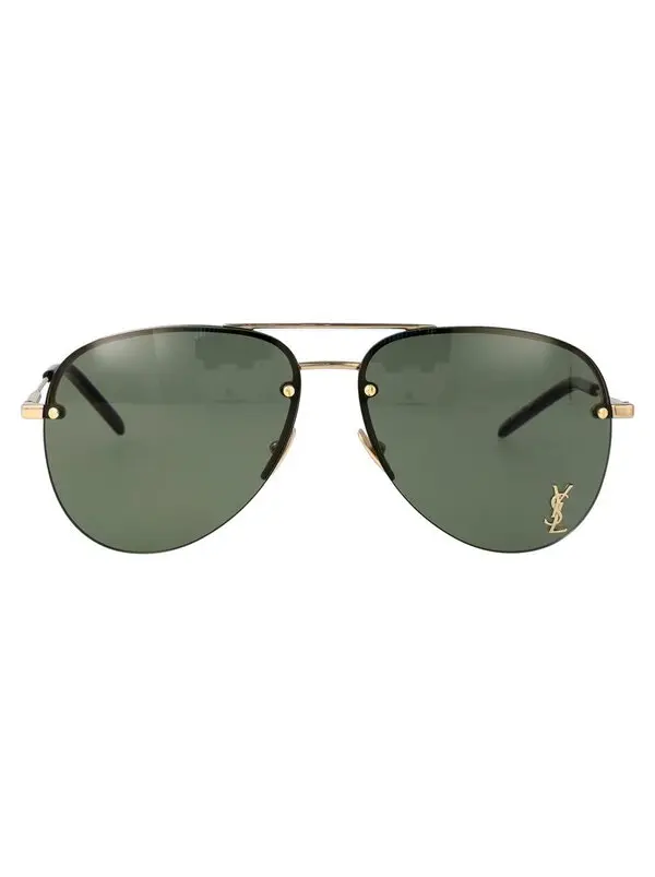 Saint Laurent Classic 11 M Sunglasses - 003 Gold Gold Green