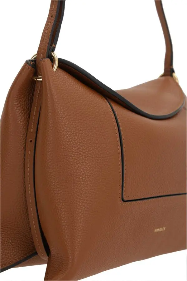 WANDLER Leather Crossbody Bag - Tan Crust