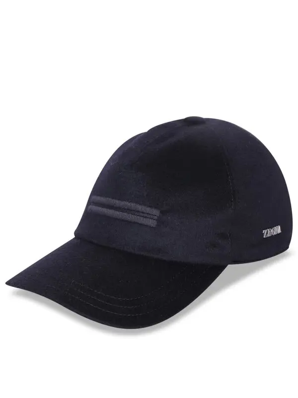 Zegna Cashmere Baseball Cap - Black