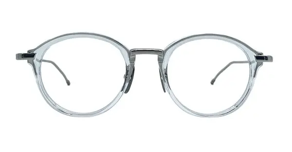 Thom Browne Round Optical Eyeglasses - Crystal Clear