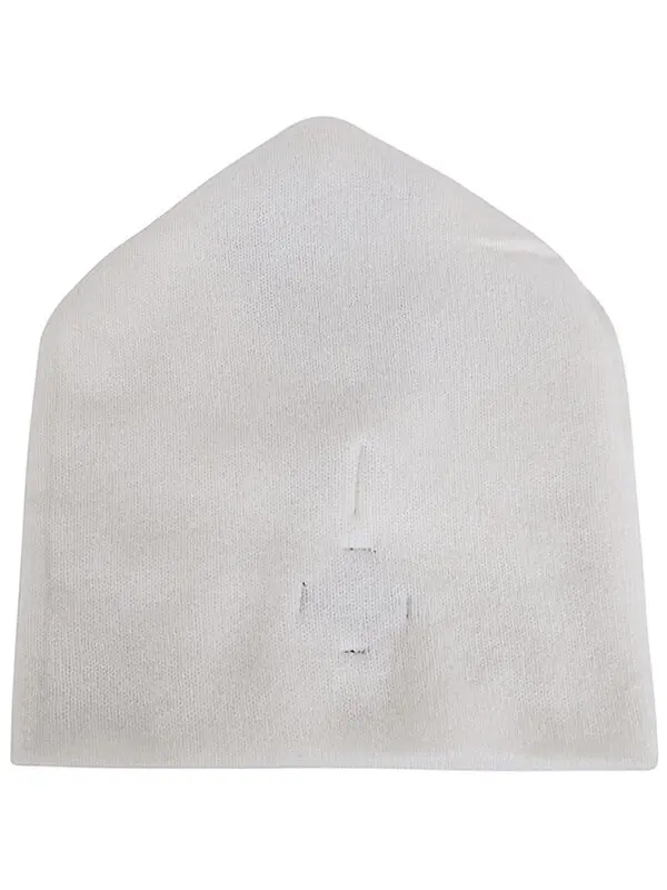 MD75 Embroidered Cashmere Beanie - White