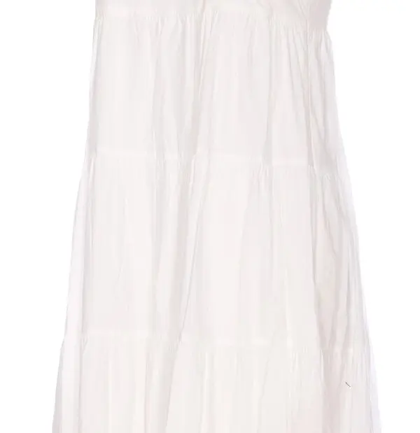 Michael Kors Layered Maxi Dress | Sleeveless, Side-zip - White