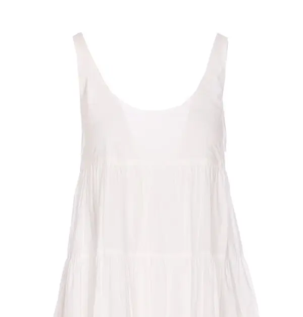 Michael Kors Layered Maxi Dress | Sleeveless, Side-zip - White