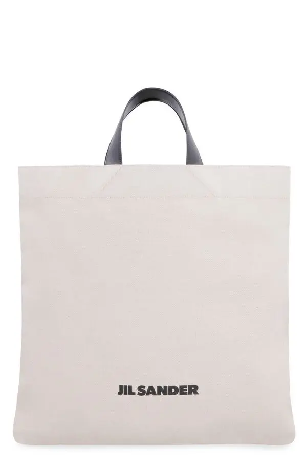 JIL SANDER Canvas Tote Bag - Beige