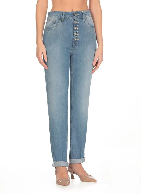 Dondup Cotton Straight Jeans In Blue - 49% Off | Editorialist