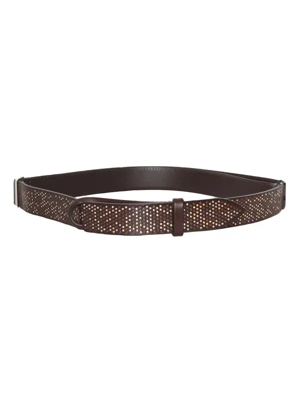 ORTIGNI Leather Belt - Brown