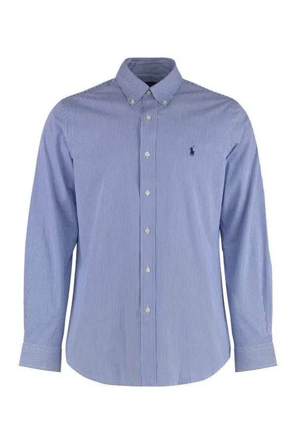 Ralph Lauren Button-down Collar Cotton Shirt - Blue