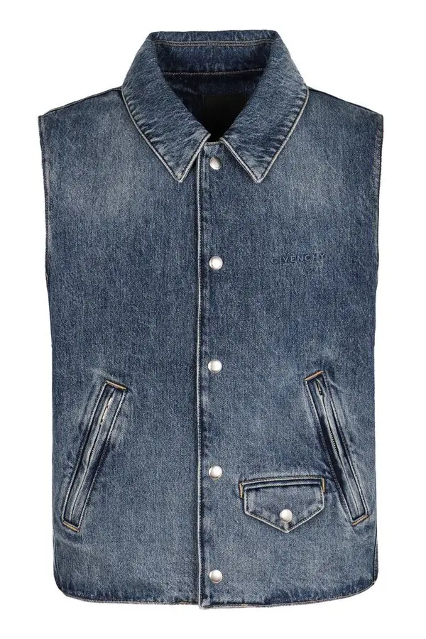 Givenchy Denim Vest - Navy