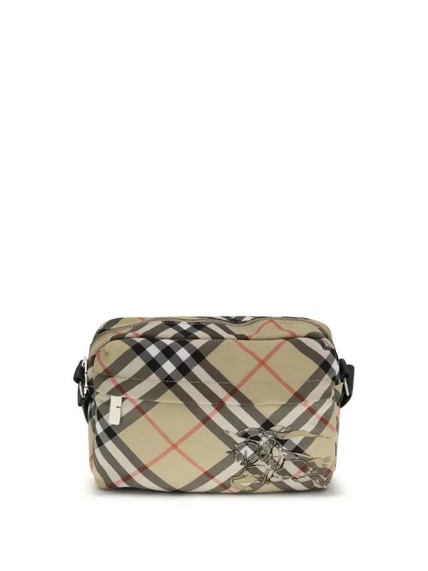 Burberry Small Check Shoulder Bag - Beige